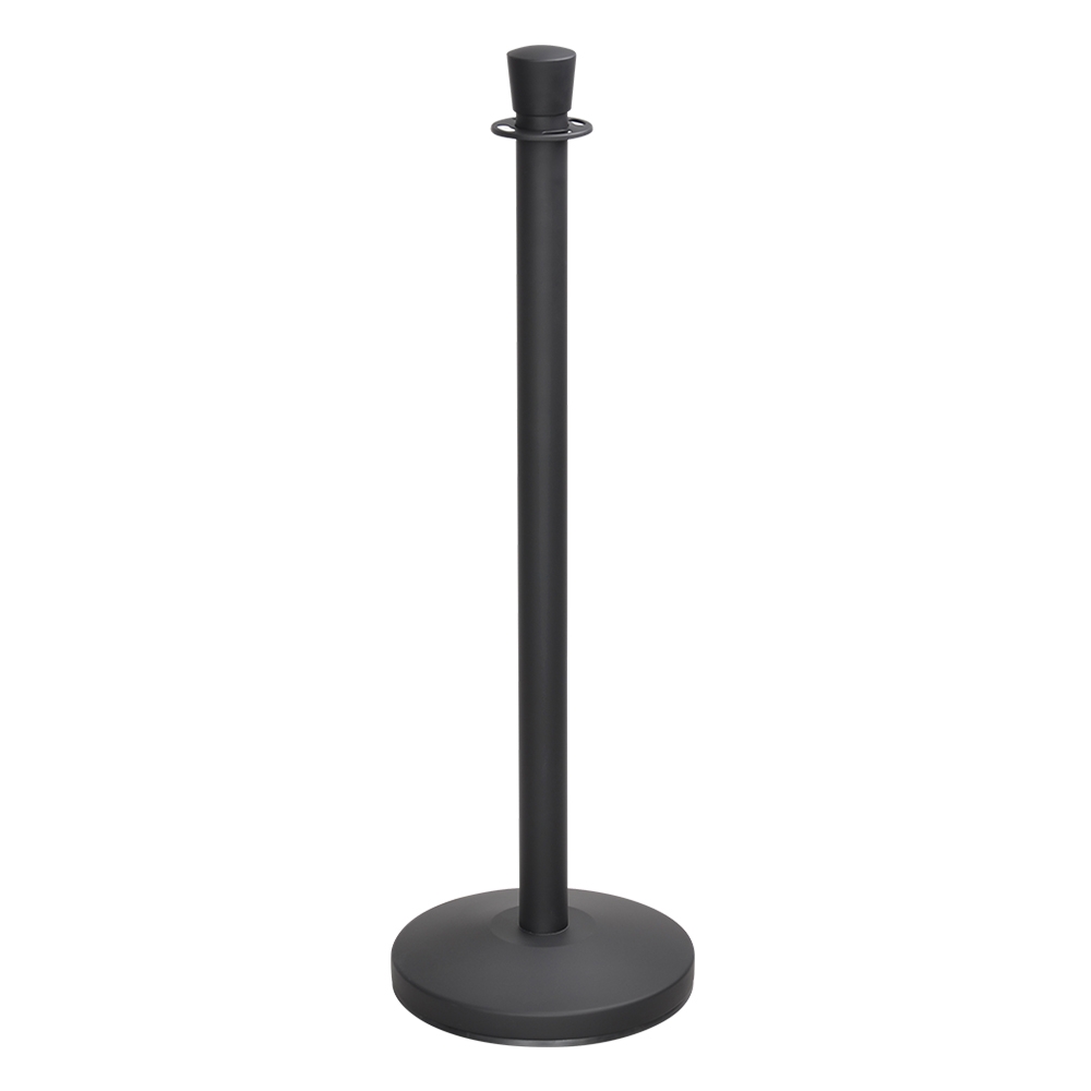 Rope Pole - 1m Black Matte Steel Stanchion - Ships Same Day!