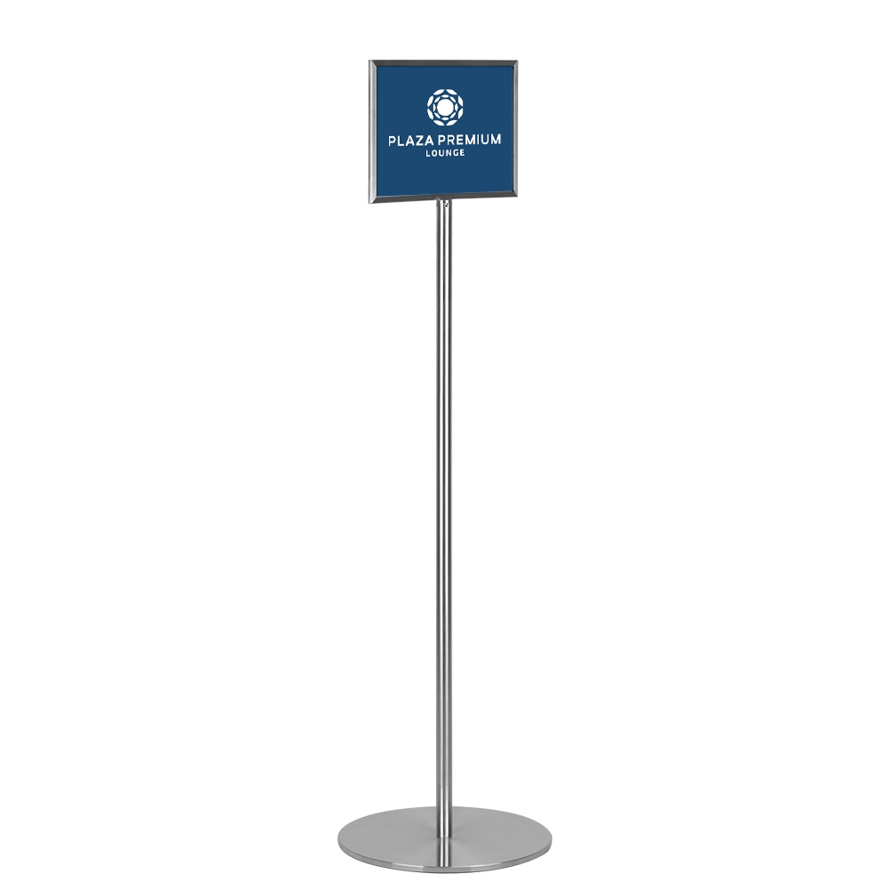 1210mm Display Sign Stands - A4 Silver