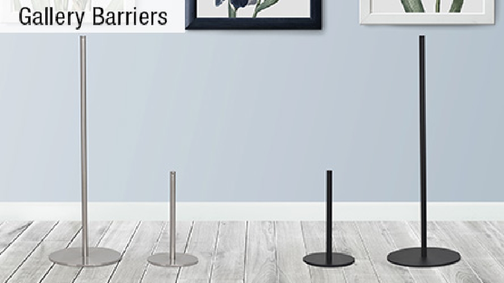 Low Profile Stanchion - 990mm Slim Silver Post
