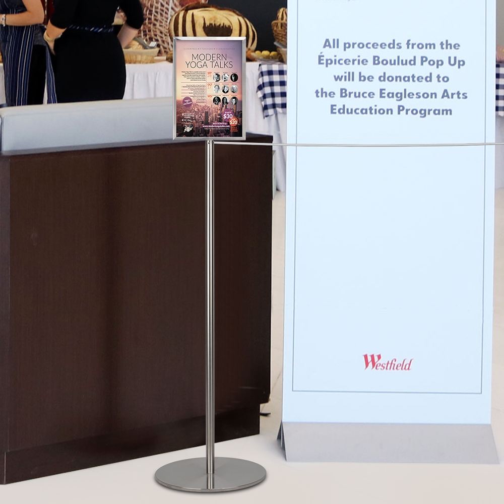 Tensabarrier Sign Holder - Black A4 Portrait Frame