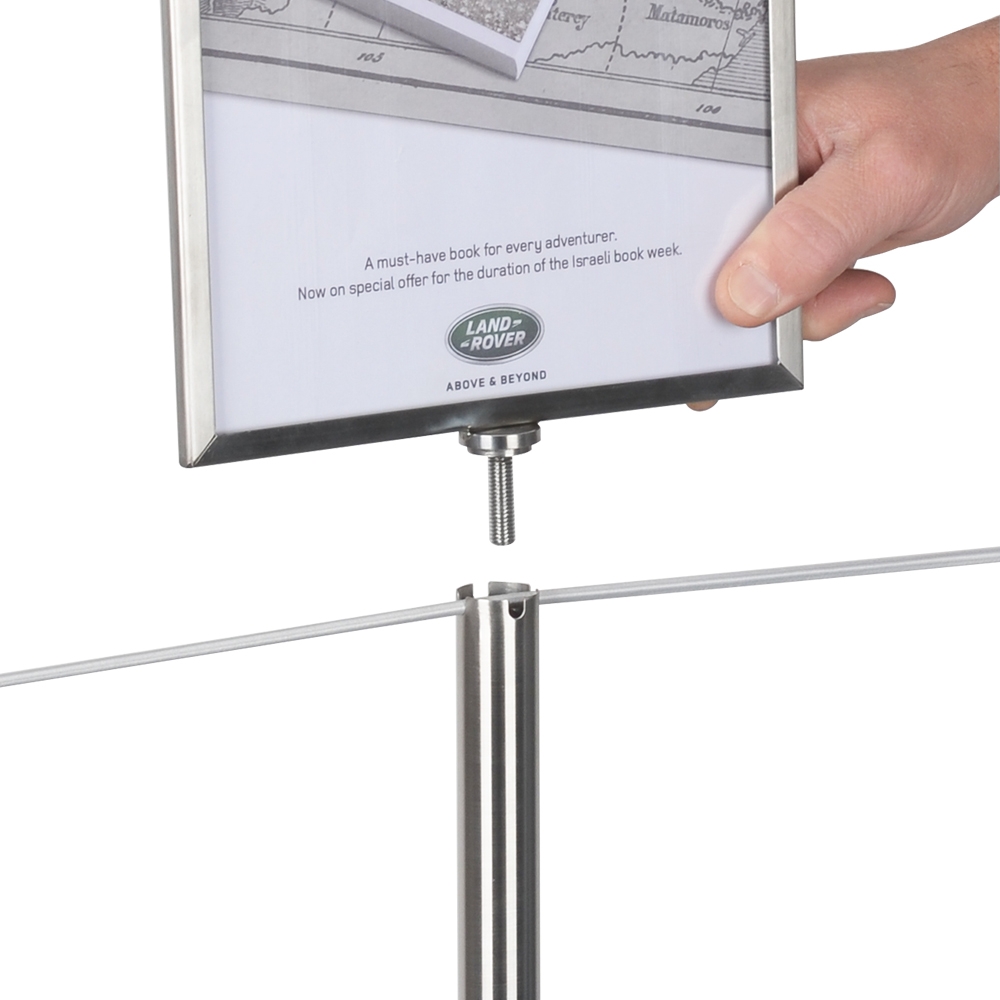 Tensabarrier Sign Holder - Black A4 Portrait Frame