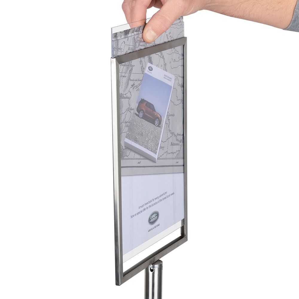 Tensabarrier Sign Holder - Black A4 Portrait Frame