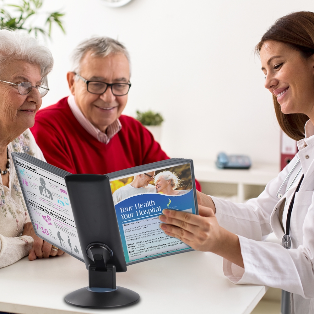 Reference Organizer - Desktop w/ 10 A4 Sleeves - Ships Same Day!