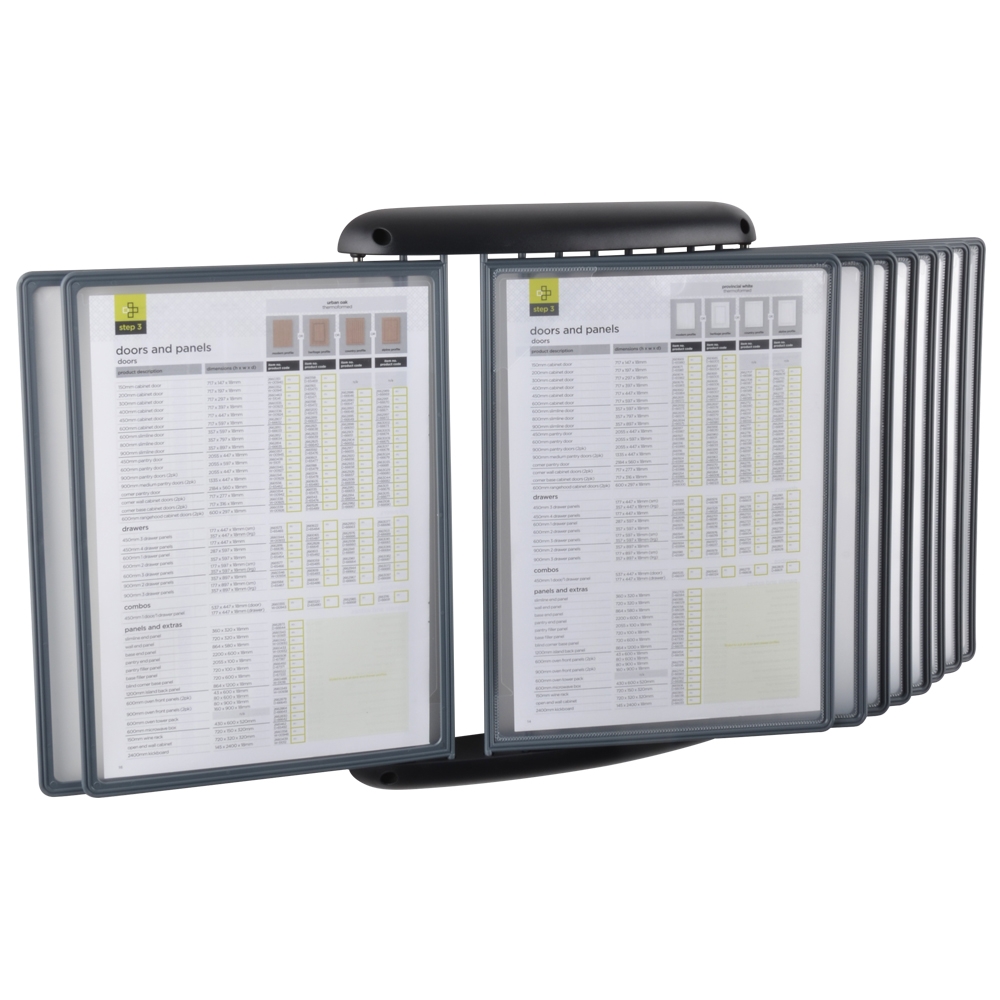 Wall Mount Reference Organizer - 10 Dual-Sided A4 Sleeves