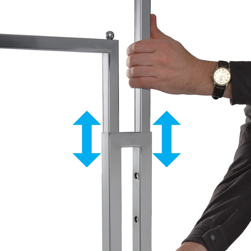 Straight Arm Clothes Rack - 2-Way Adjustable Height - Ships Today!