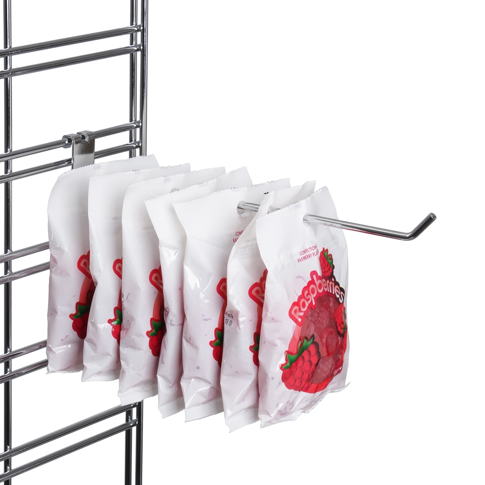 Gridwall Display Hooks - 250mm Chrome Steel - Ships Same Day!