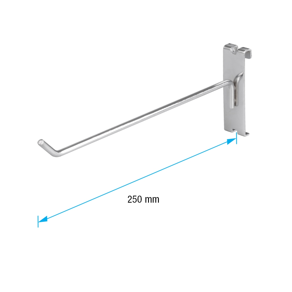 Gridwall Display Hooks - 250mm Chrome Steel - Ships Same Day!