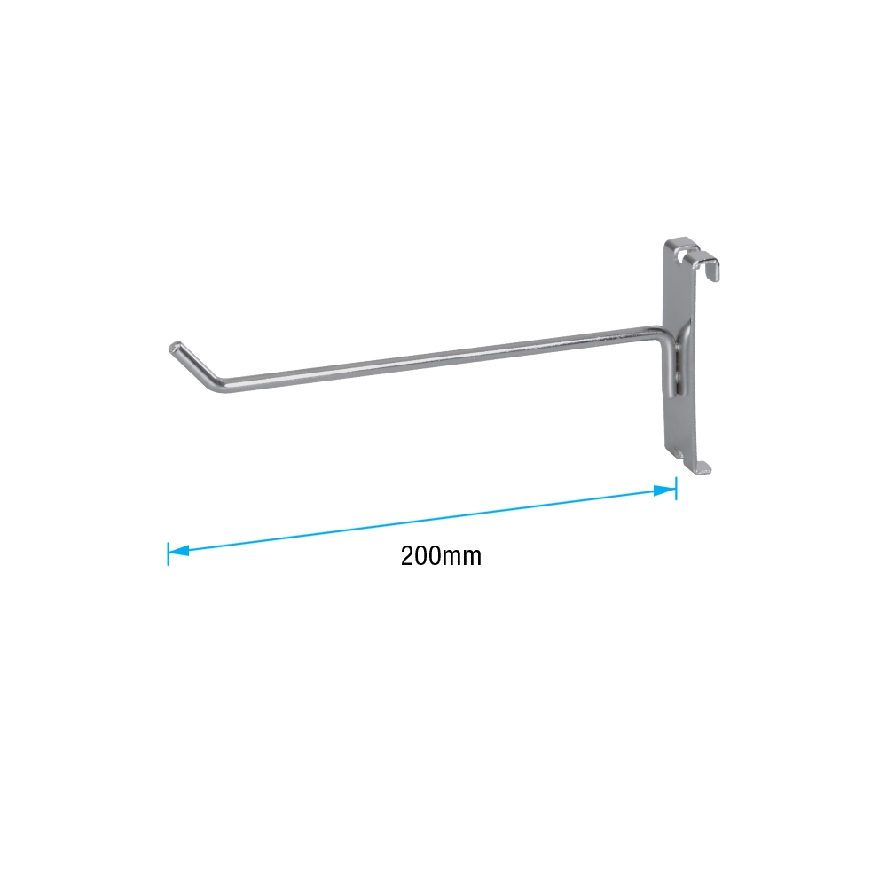 Mesh Display Hooks - 200mm Chrome Steel Grid Hanger- Ships Same Day!