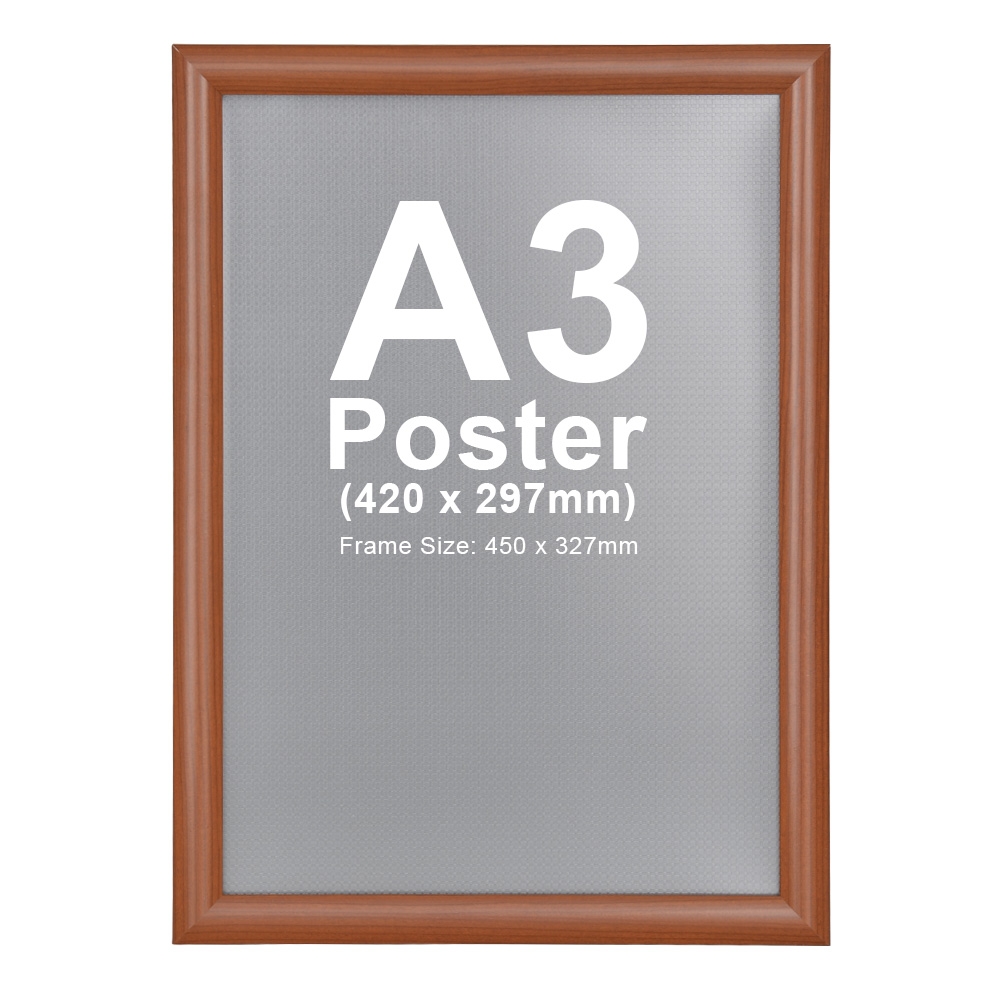 A3 Wood-Grain Clip Frame, Picture or Photo Frame