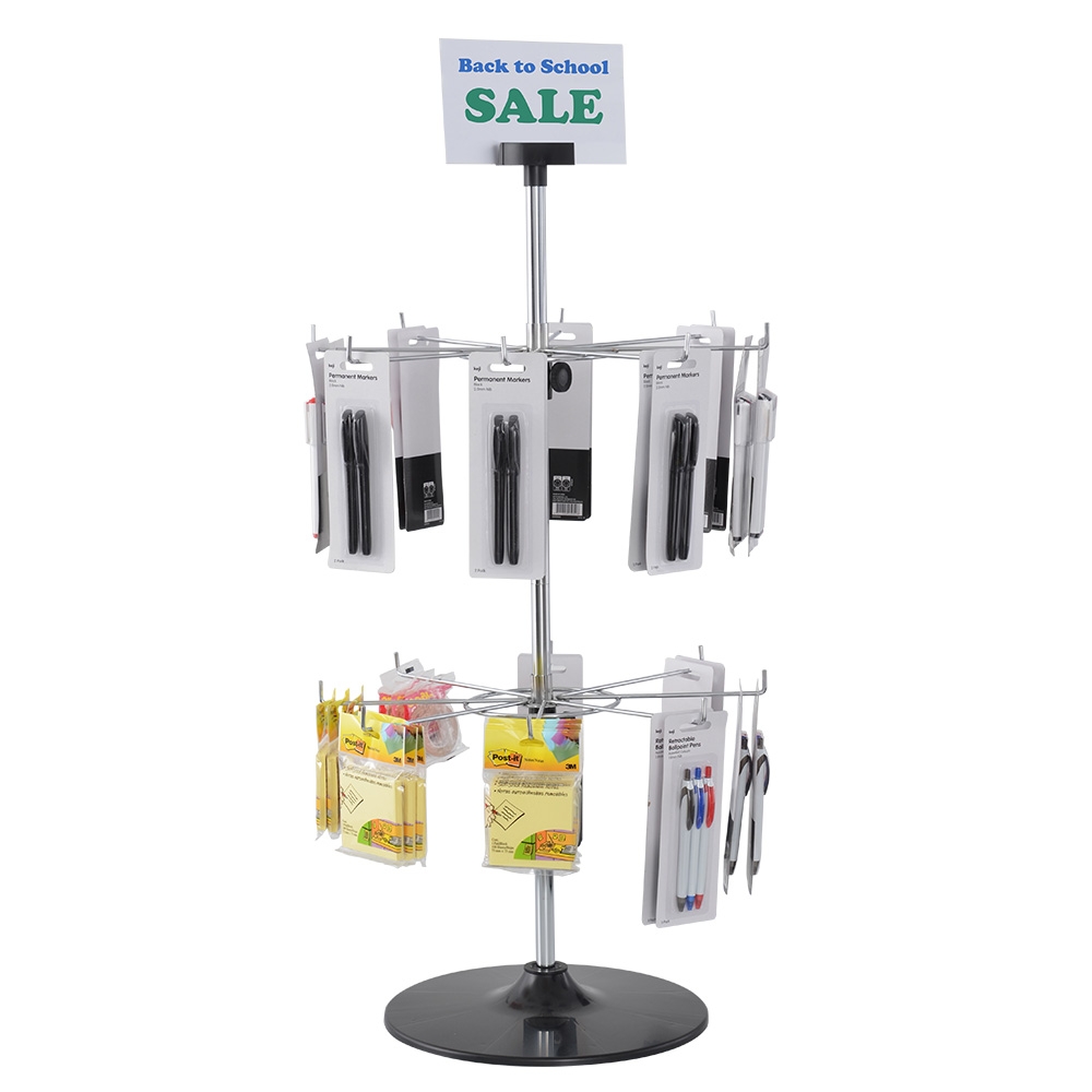 Rotating Display Rack with Hooks