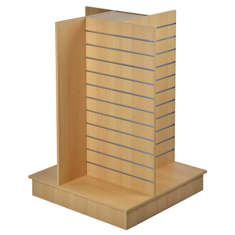 Slatwall Display Racks - Maple - 4-Sided Pinwheel - Ships Same Day!