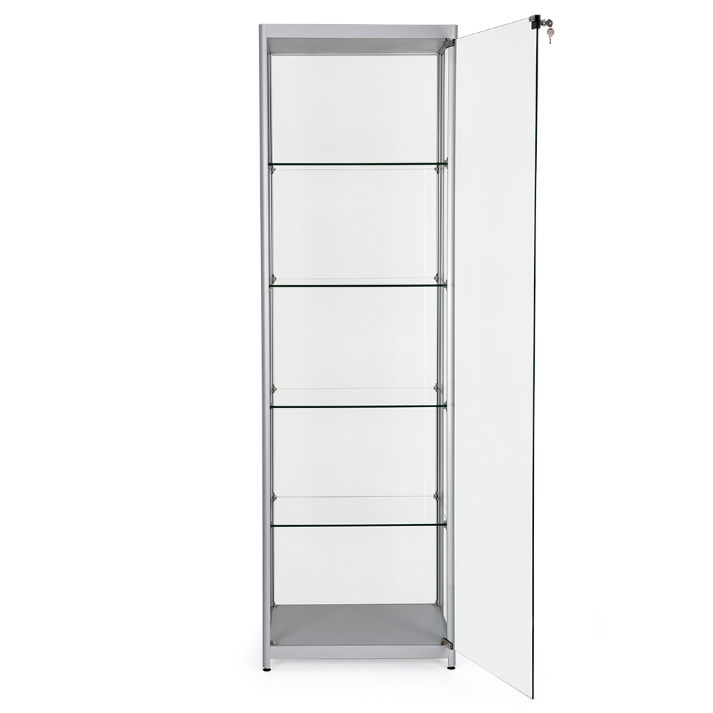 Trade Show Display Case - Silver Frame & Locking Door