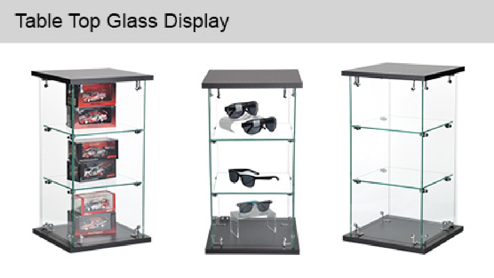 Table Top Display Cabinet - Locking w/ 3 Tiers - Ships Same Day!