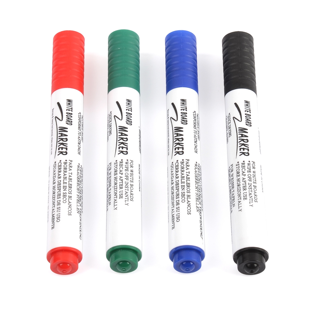 Dry Erase Marker Kit - 4 Pens, Eraser, Cleaner