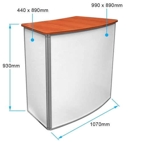 Portable Counters / Promotional Table with Convex Counter Top
