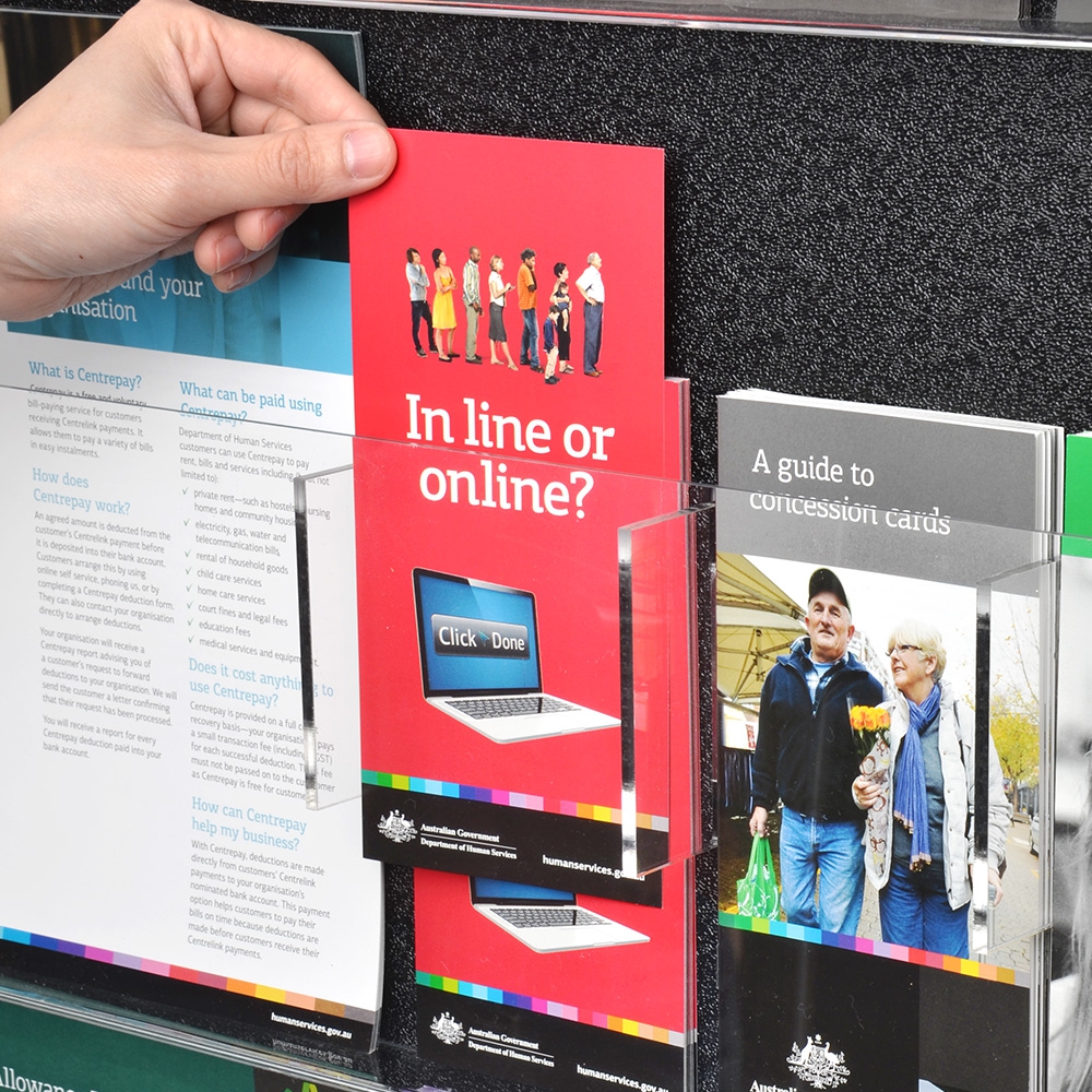 Wall Brochure Display / Pamphlet Holder – A4 or DL Literature