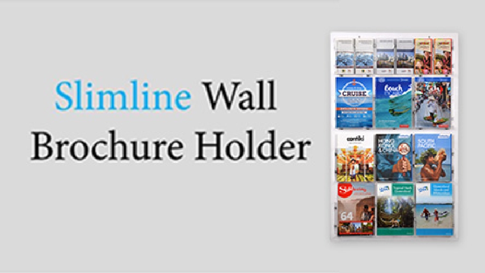 Wall Brochure / Pamphlet Display – 12 x A4 or 24 x DL