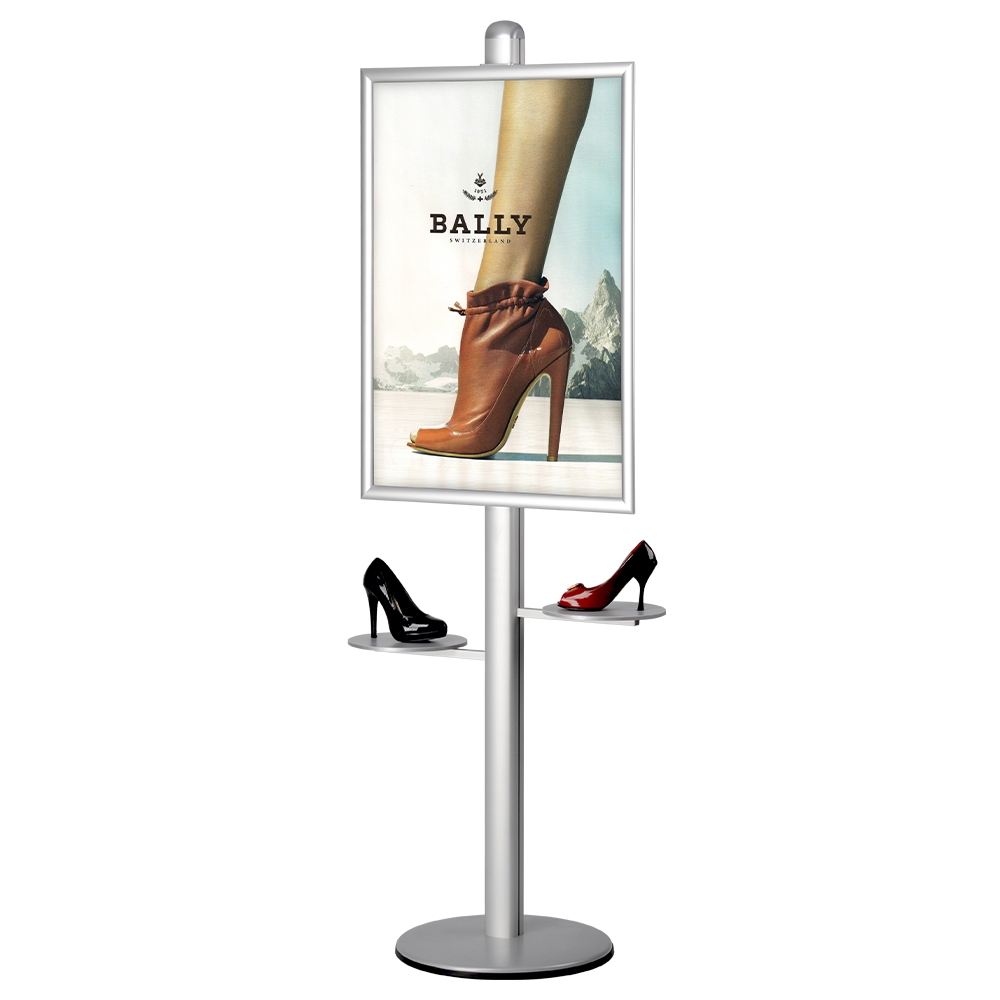 A1 Poster Stand with Shelves. Modular Display System