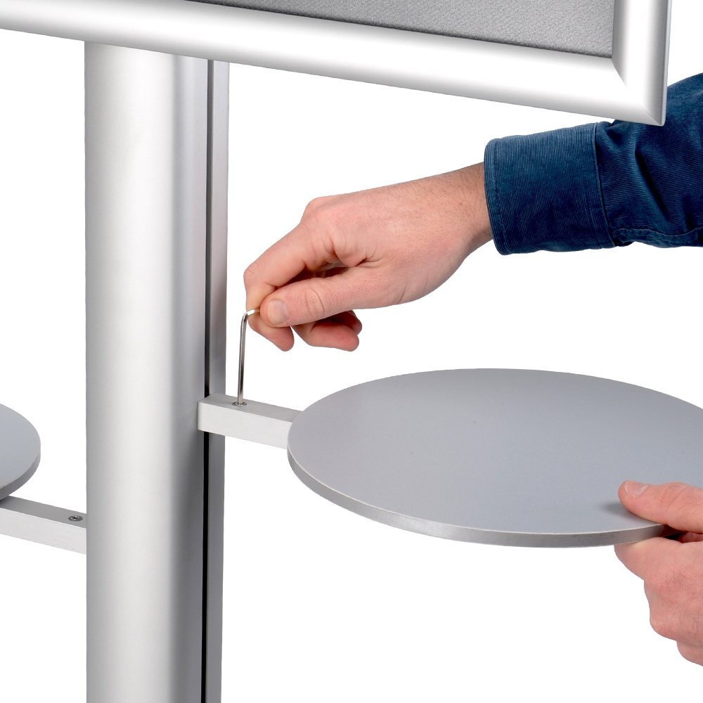 A1 Poster Stand with Shelves. Modular Display System