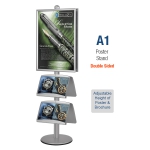 A1 Poster and Dual Literature Holders, Modular Display System