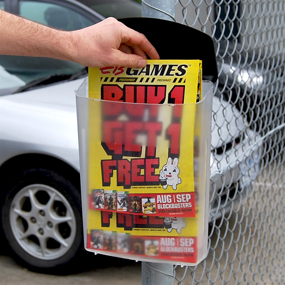 Outdoor A4 Brochure Dispenser in Moulded Plastic. Buy Online