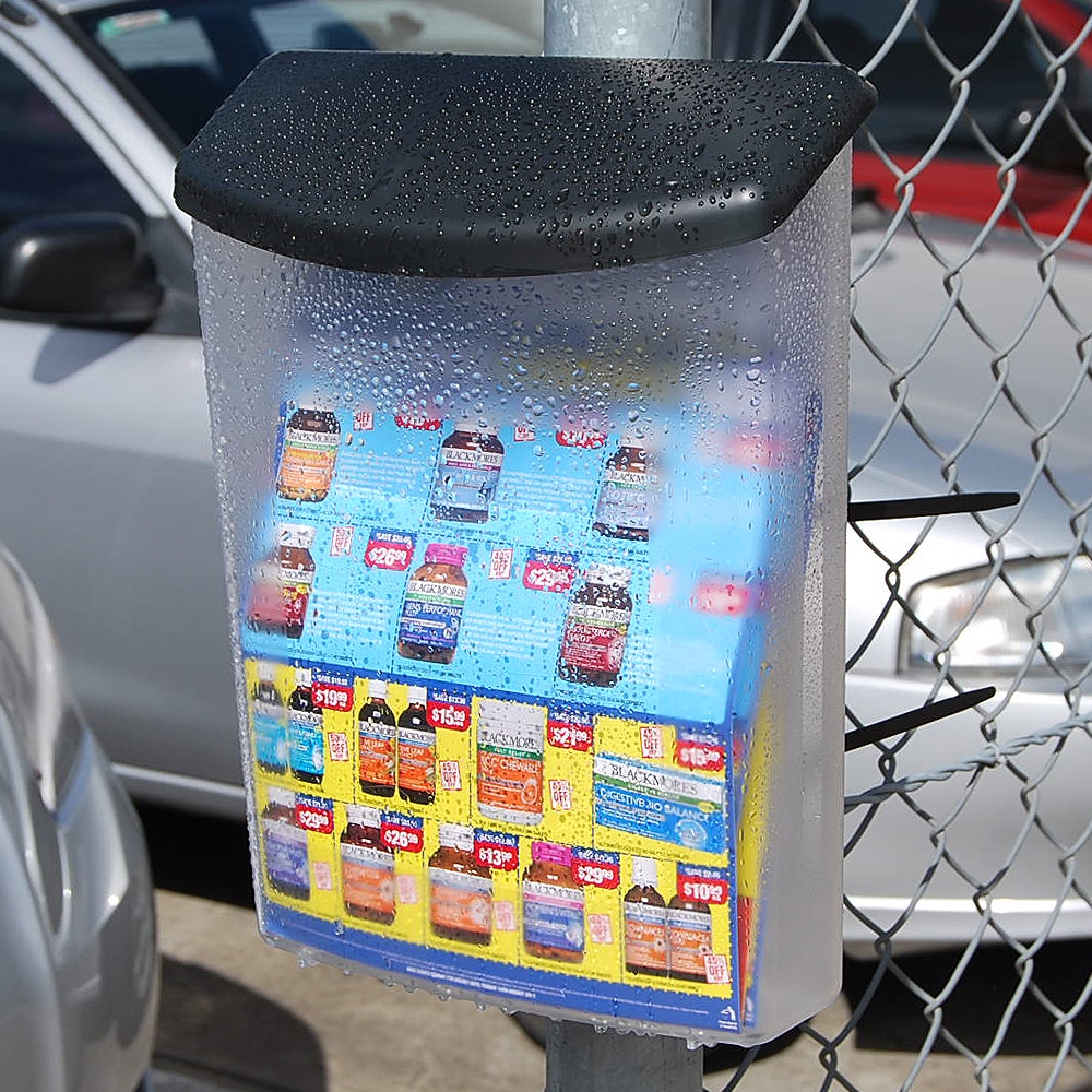 Outdoor A4 Brochure Dispenser in Moulded Plastic. Buy Online