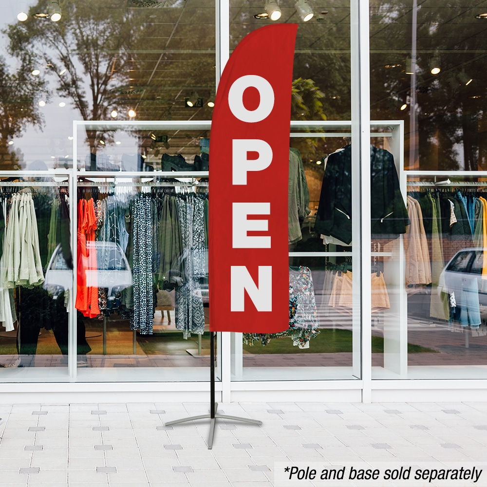 Open Flag for 2.5m Beach Banner Kits – Ships Same Day!