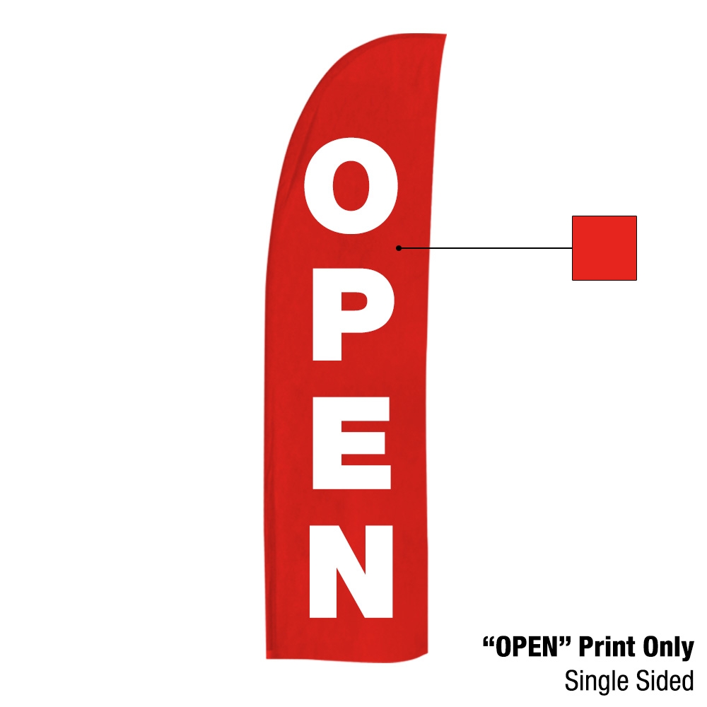 Open Flag for 2.5m Beach Banner Kits – Ships Same Day!