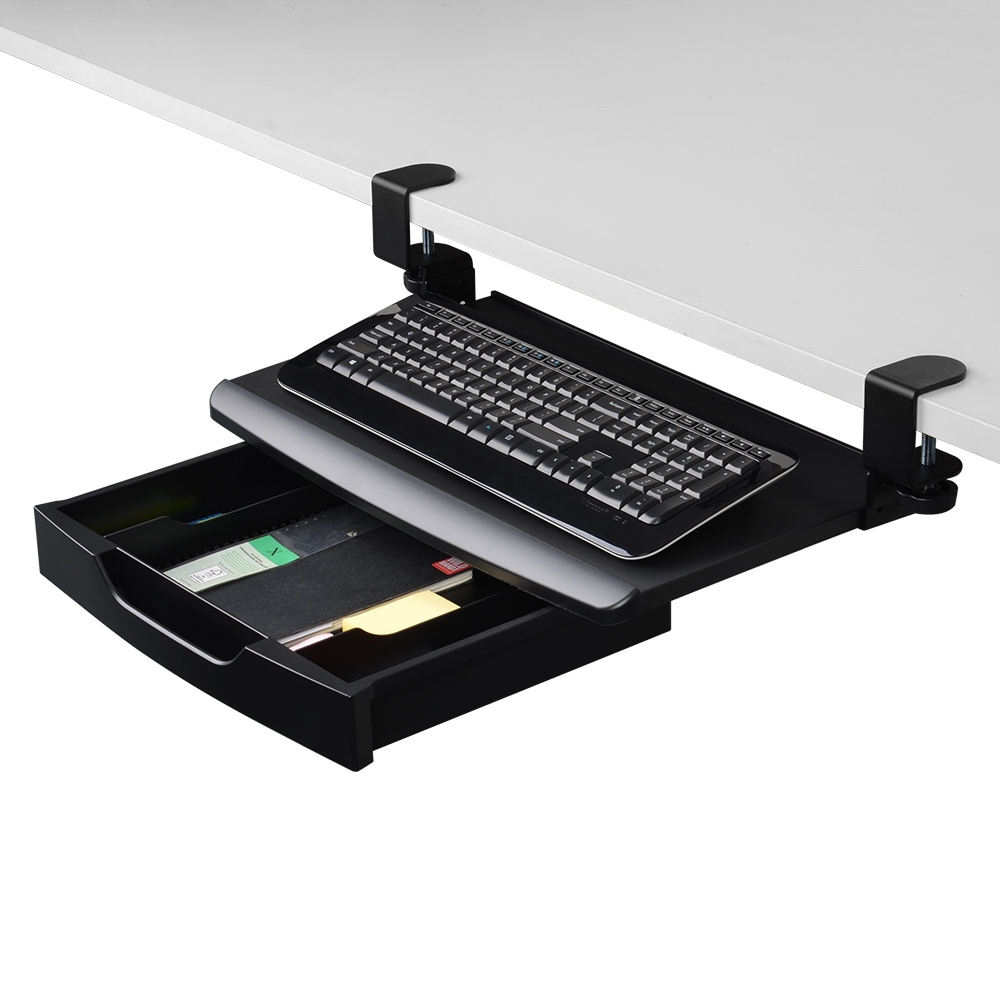 Keyboard Holders – Clamp w/ Drawer – Ships Same Day!