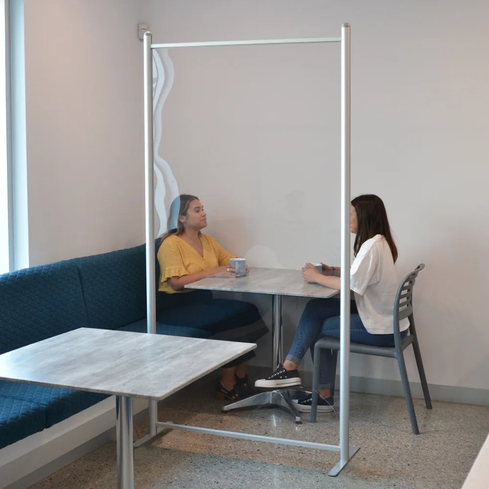 Free Standing Sneeze Guard – 1 x 2m Clear Acrylic Shield