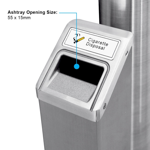 Wall Mounted Ashtrays - Heavy Duty Aluminium ¦ Slimline Warehouse