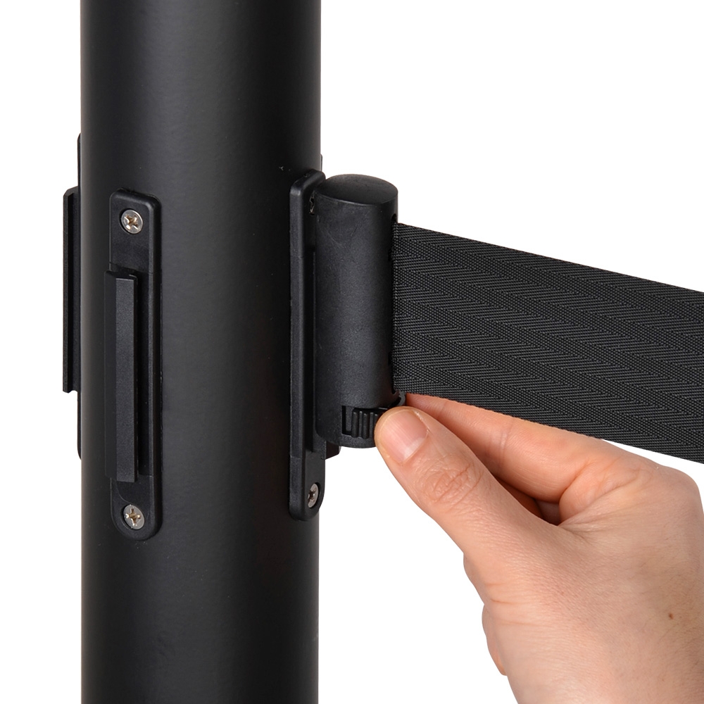 Dual Belt Stanchion w/ A3 Sign Topper – Ships Today!