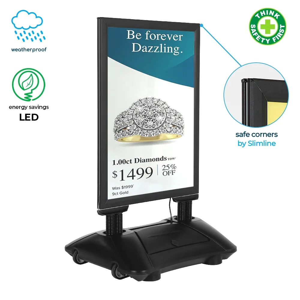 LED Pavement Sign – 2-Sided A1 w/ Waterbase – Ships Today