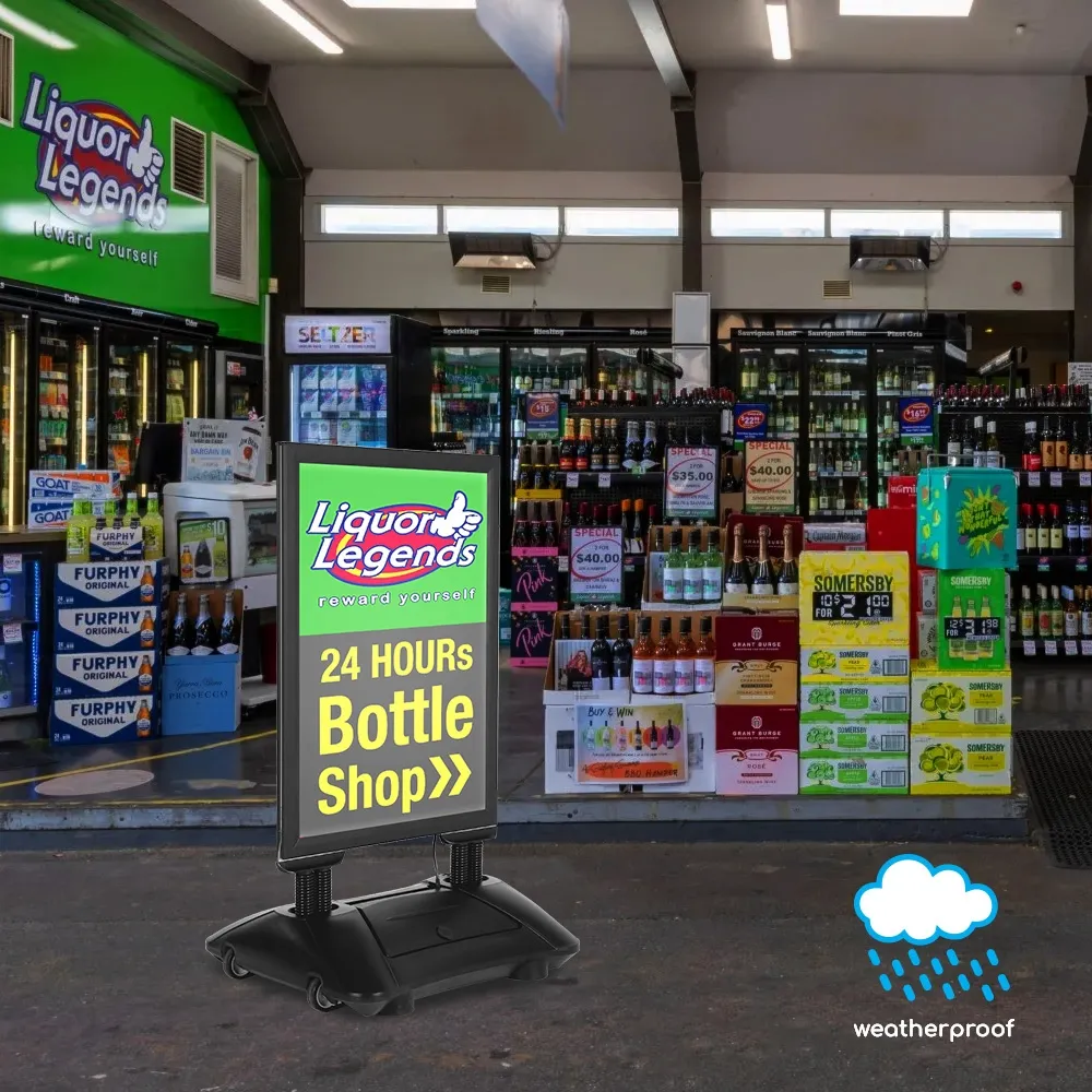 LED Pavement Sign – 2-Sided A1 w/ Waterbase – Ships Today