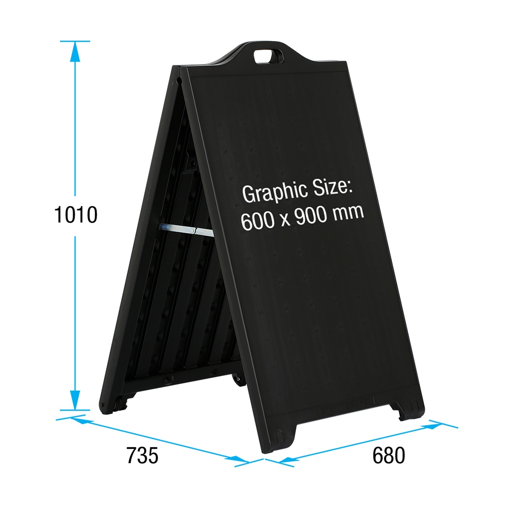 Plastic Folding Sidewalk Signs – w/ 2 Printed Boards!