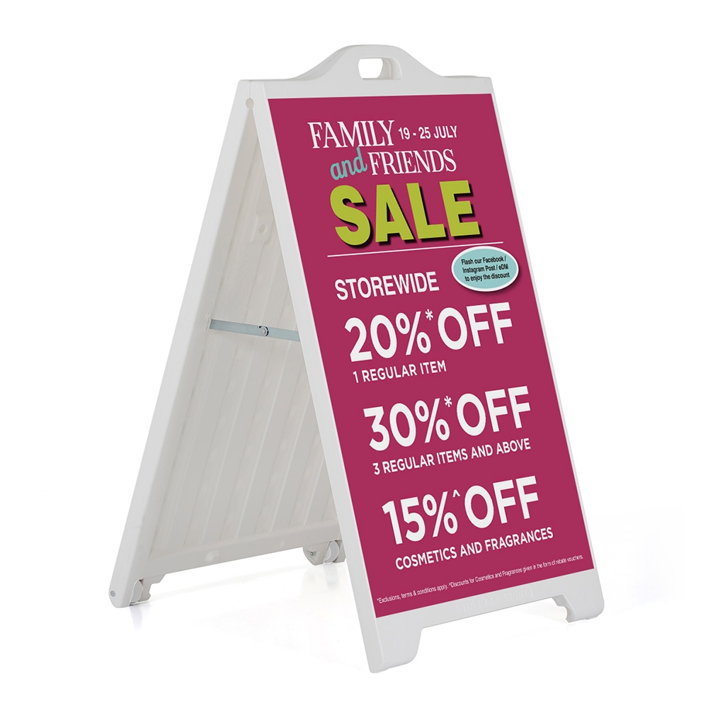 Corrugated Plastic A Frame Signs – w/ 2 Printed Boards!