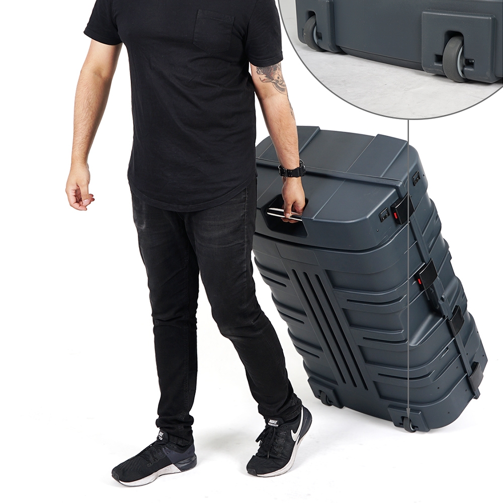 Trade Show Case with Wheels - Counter & Fabric Wrap!