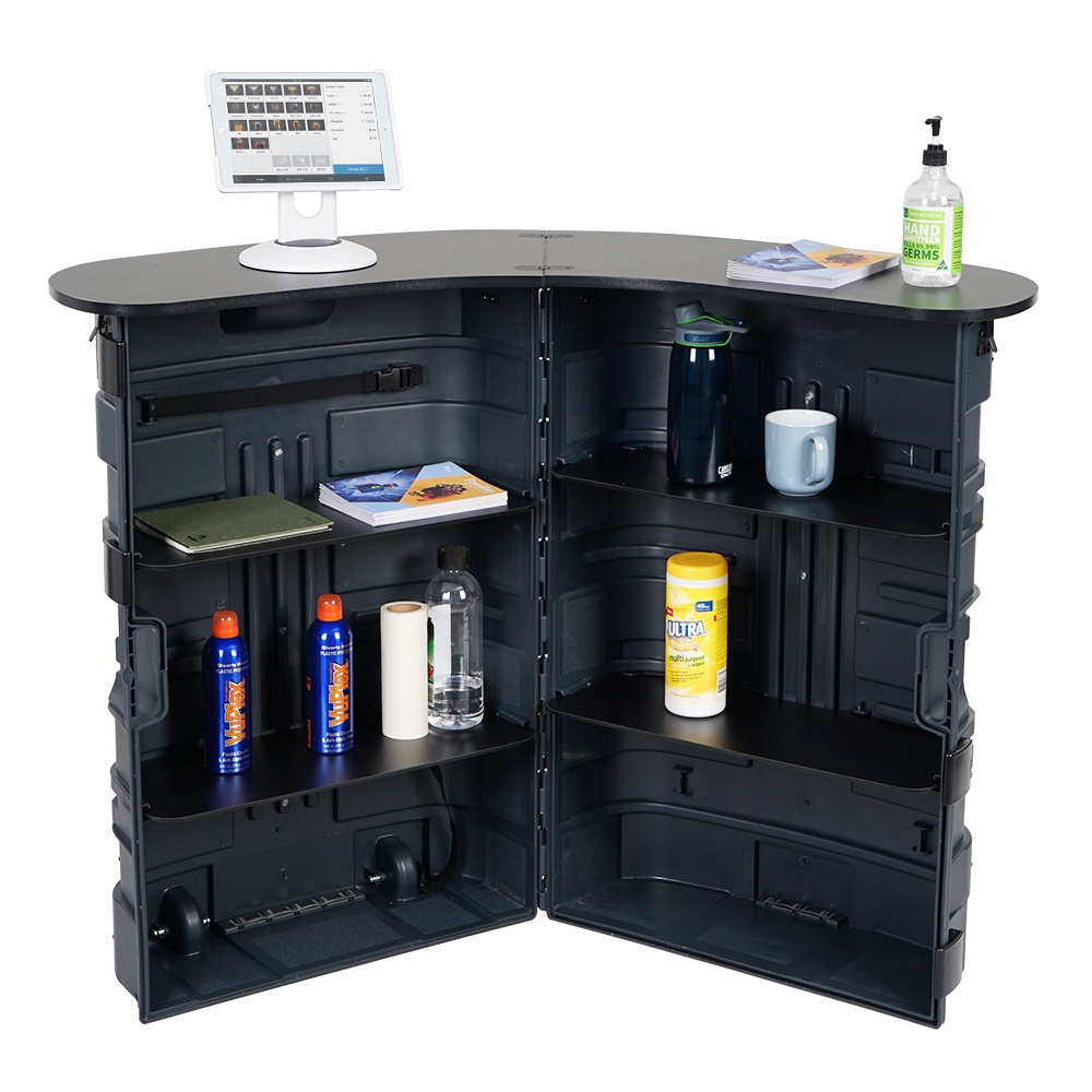 Trade Show Case with Wheels - Counter & Fabric Wrap!