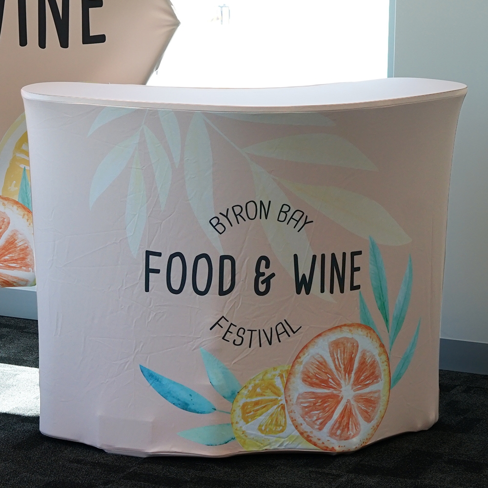 Trade Show Case with Wheels - Counter & Fabric Wrap!