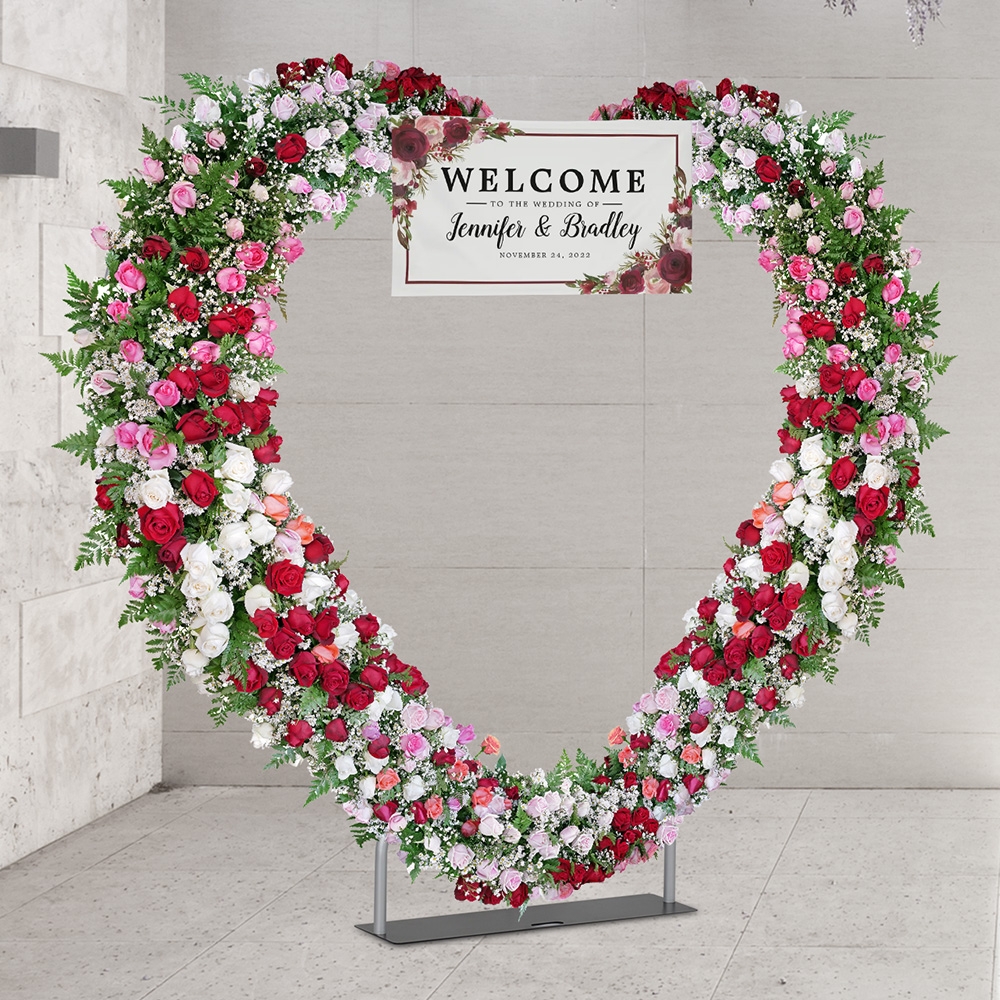 Heart Shaped Backdrop Stand – 2.1 x 2.4m - Ships Same Day