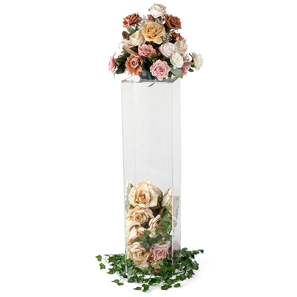 Clear Acrylic Plinth – 1m Tall w/Open Base – Ships Today