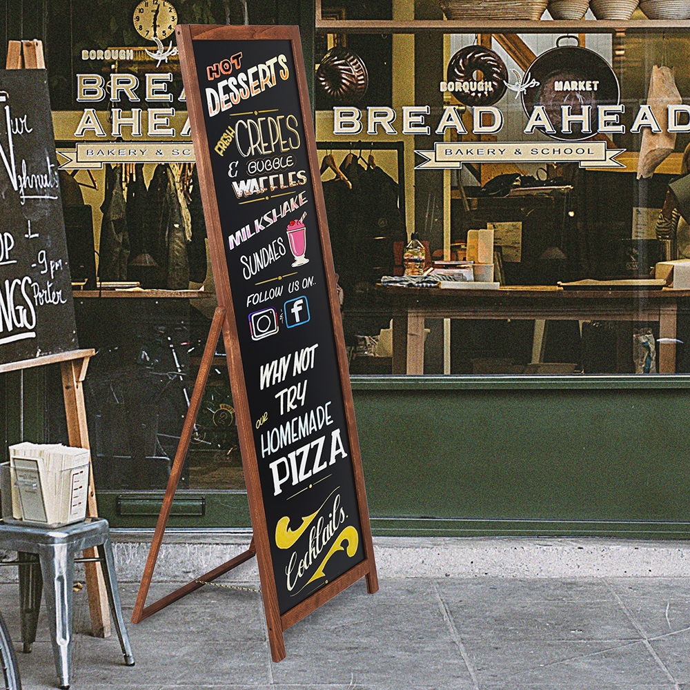 Wooden Sandwich Board – 1.5m 2-Sided – Ships Same Day!
