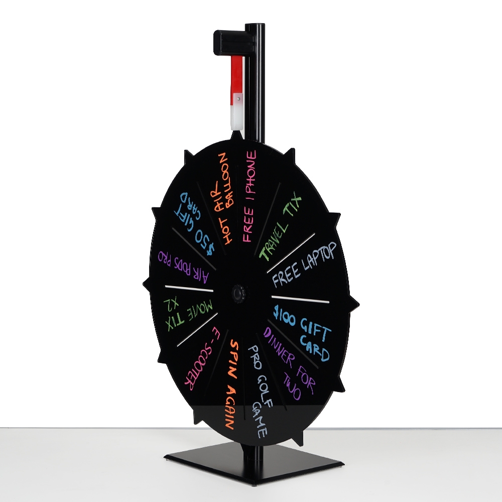Tabletop Spinning Prize Wheel – 12 Write-On Sections