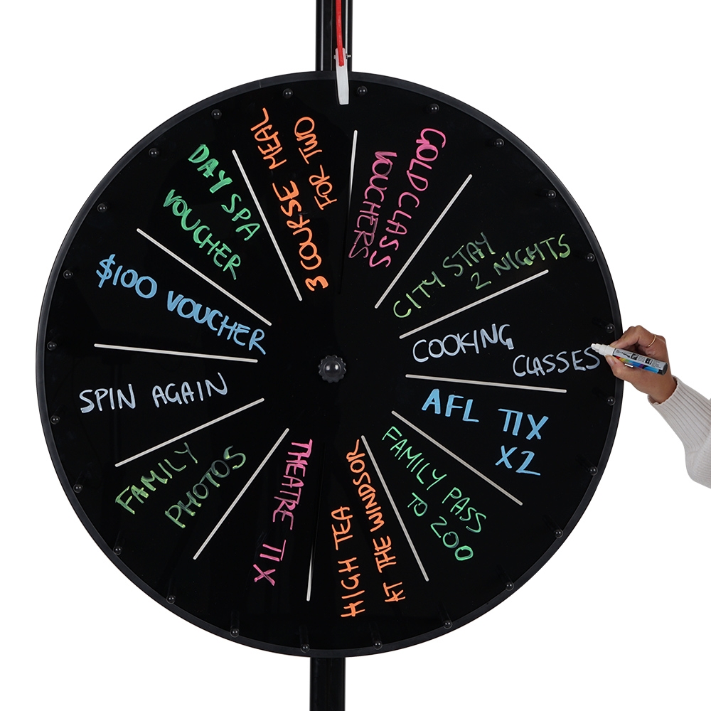 Raffle Wheel – 12 Write-On Sections – 1840mm Tall