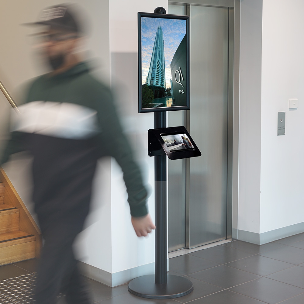 Secure Tablet Floor Stand w/ A2 frame – 10.2" Apple iPad