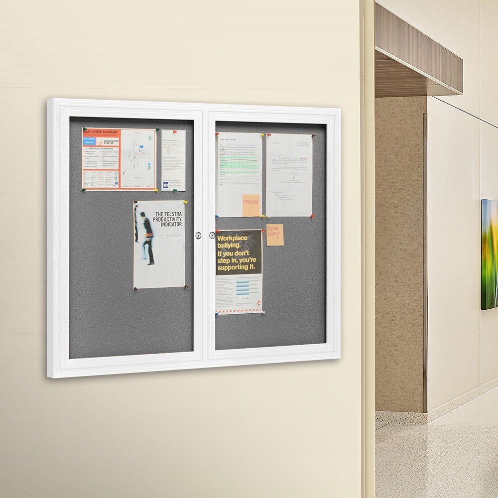 Office Notice Board – 1220 x 915mm w/ Locking Swing Doors