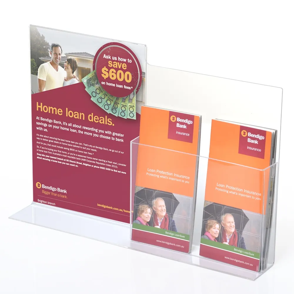 Flyer Holder Display w/ Business Card Pocket ¦ Slimline Warehouse