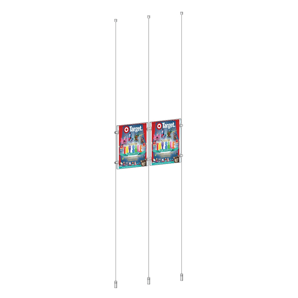 A4 Cable Window Display System – 2 Frames – Ships Today