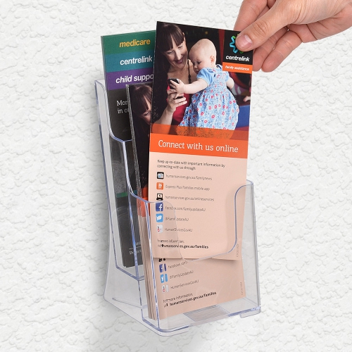 DL Multi Pocket Brochure Holder - Ships Same Day! ¦ Slimline Warehouse
