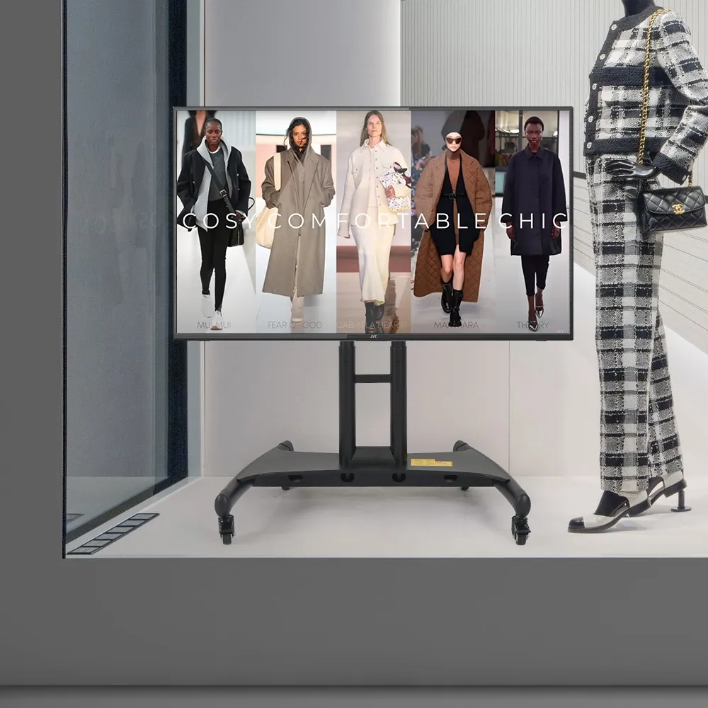 Rolling Television Stand – 32" – 70" - Angled - Ships Today!